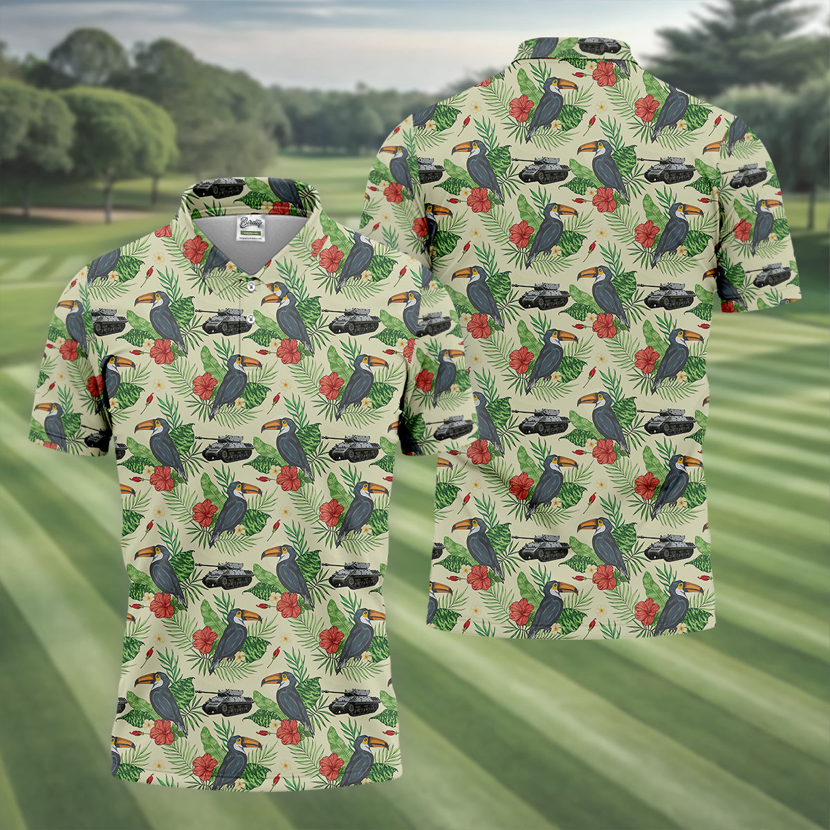 Tropical Toucan Golf Polo Shirts, Golfing Apparel, Men Golf Gift, Funn ...