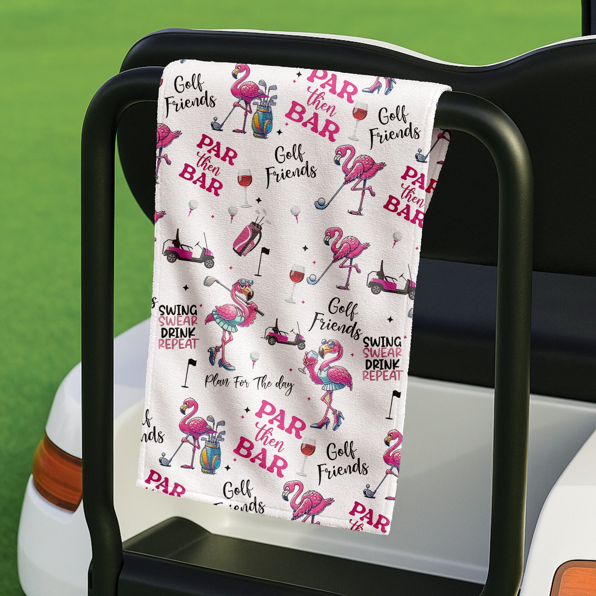 Flamingo Par Then Bar Golf Towel, Golf Rag, Golf Towel Women, Ladies G ...
