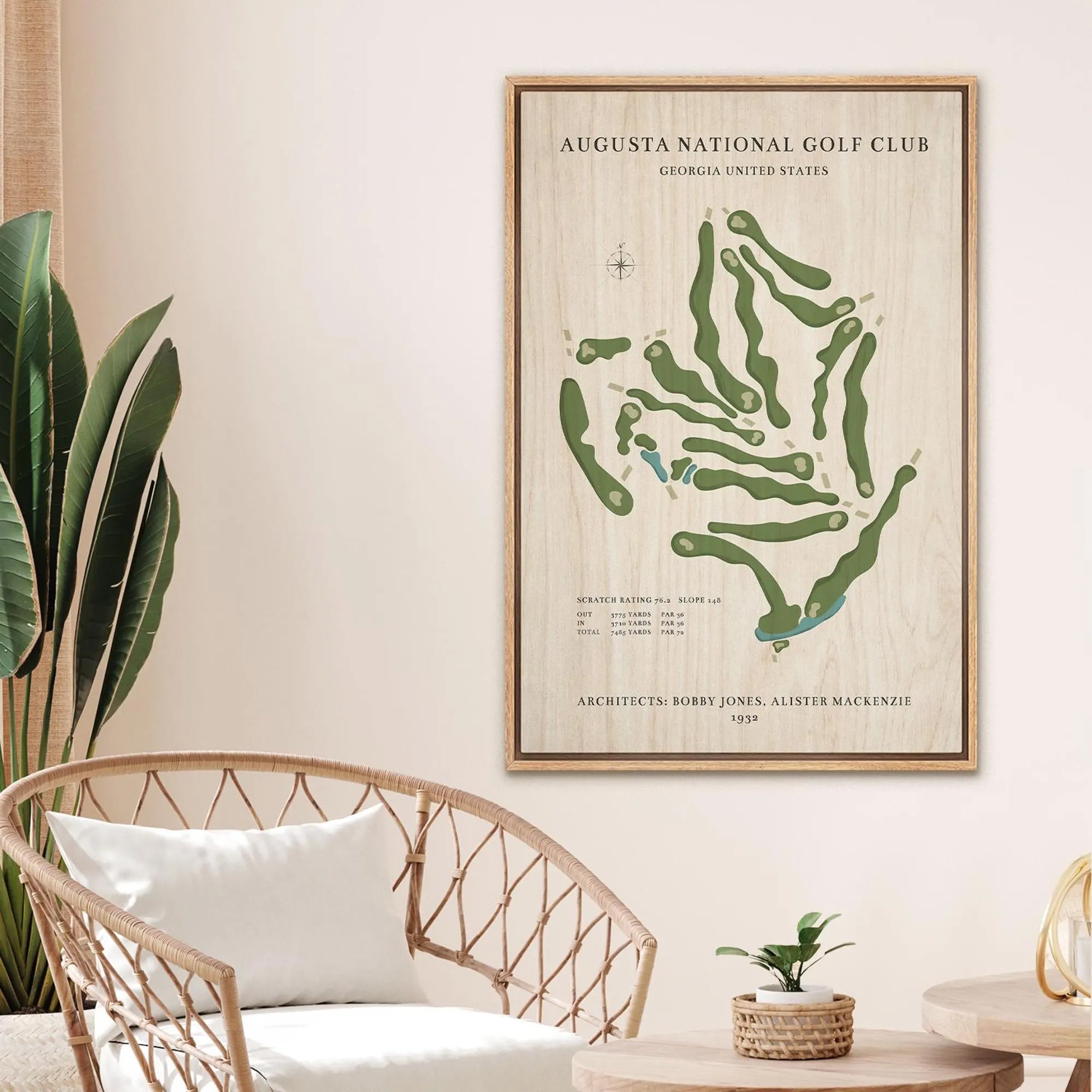 Custom Golf Course Map Canvas, Golf Decor, Gift For Golfer – BirdieTee