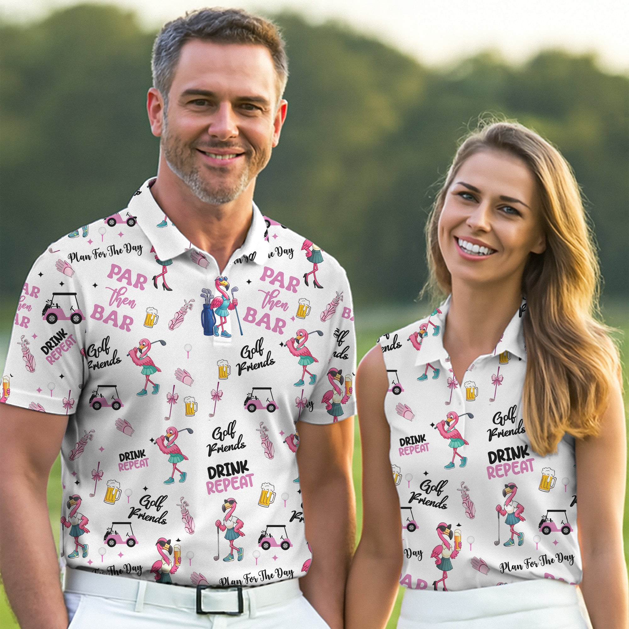 Par Then Bar Flamingo Golf Shirt, Fun Womens Golf Shirts, Sleeveless W ...
