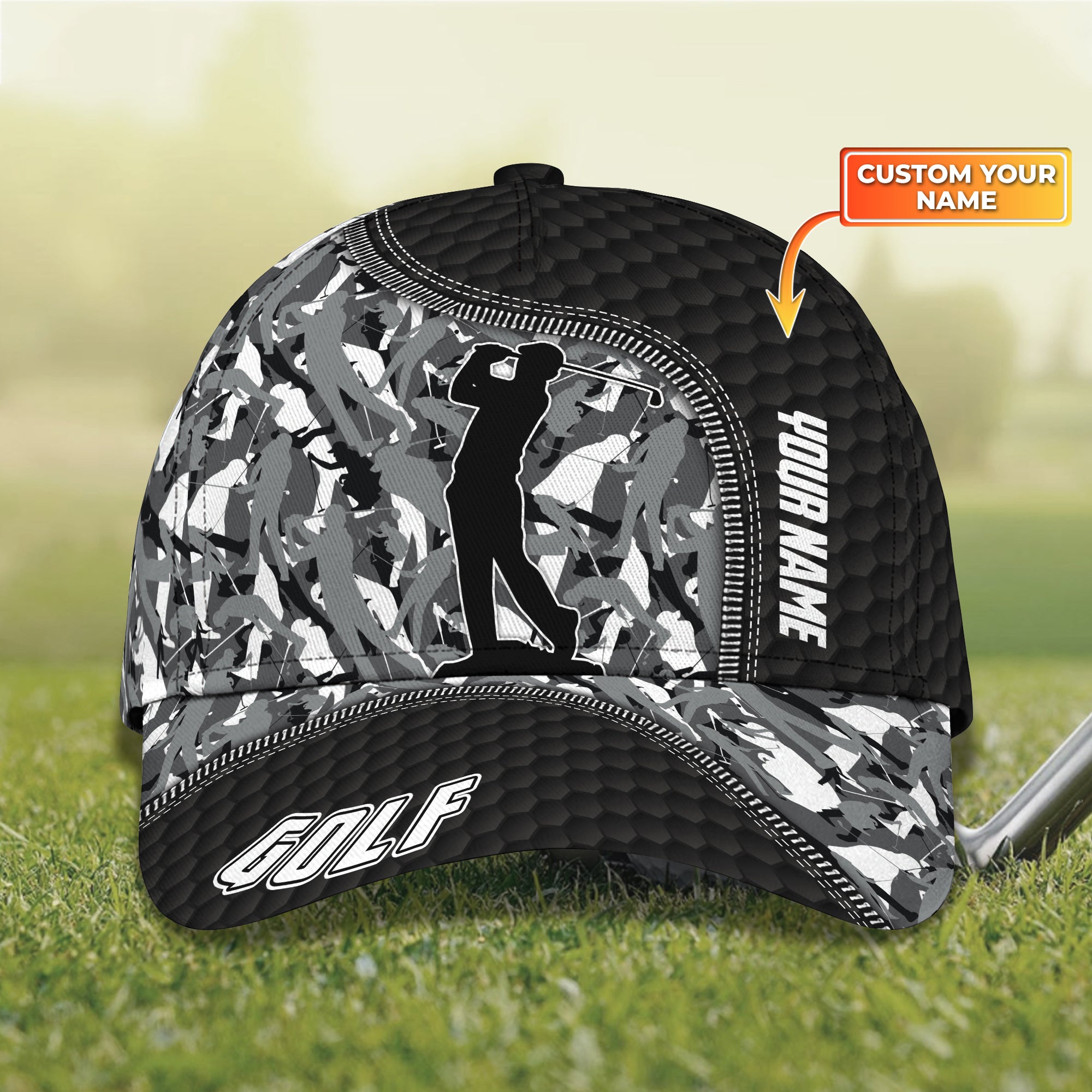 Camo Golf Cap, 3D Full Print Cap, Personalized Name Cap, Gifts For Gol ...