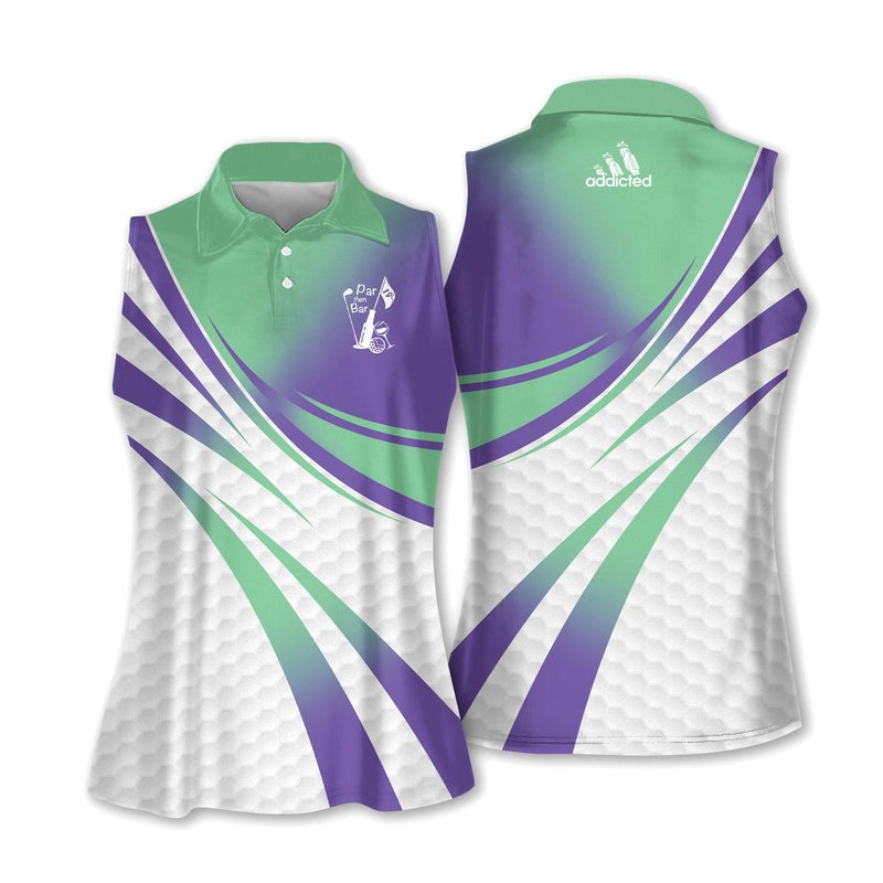 Par Then Bar Sleeveless Golf Shirts For Women, Women's Funny Golf Shir ...