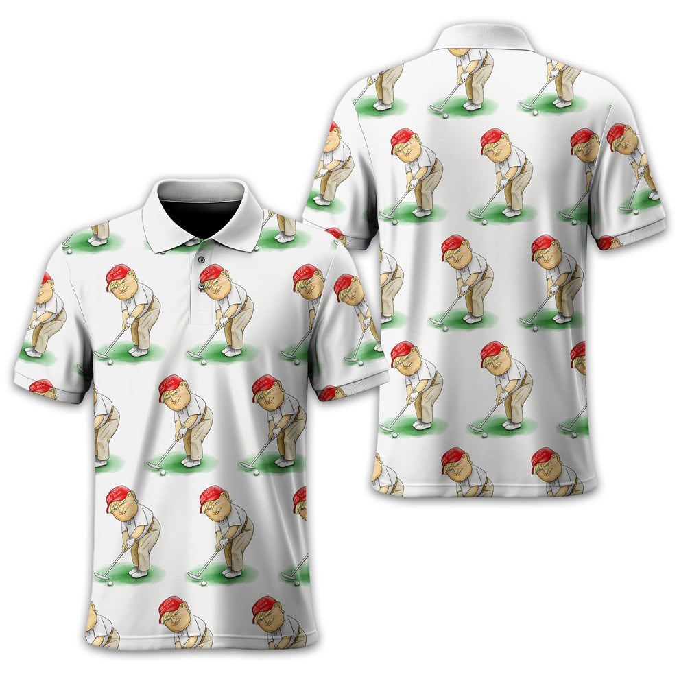 Trump Presidential Men's Golf Polo Shirt, Funny Golf Shirt, Gift For G ...