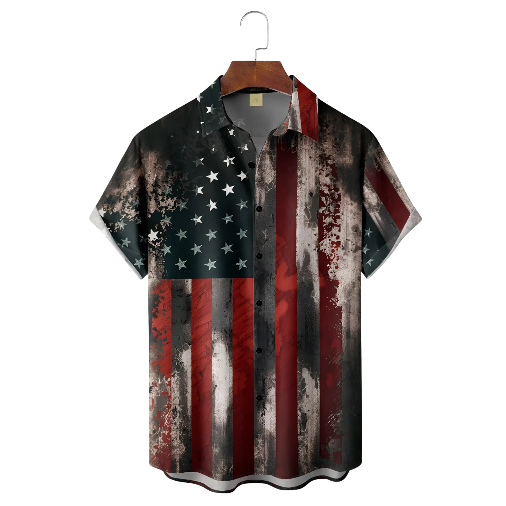 Independence Day National American Flag Hawaiian Golf Shirt, 250th Ann ...