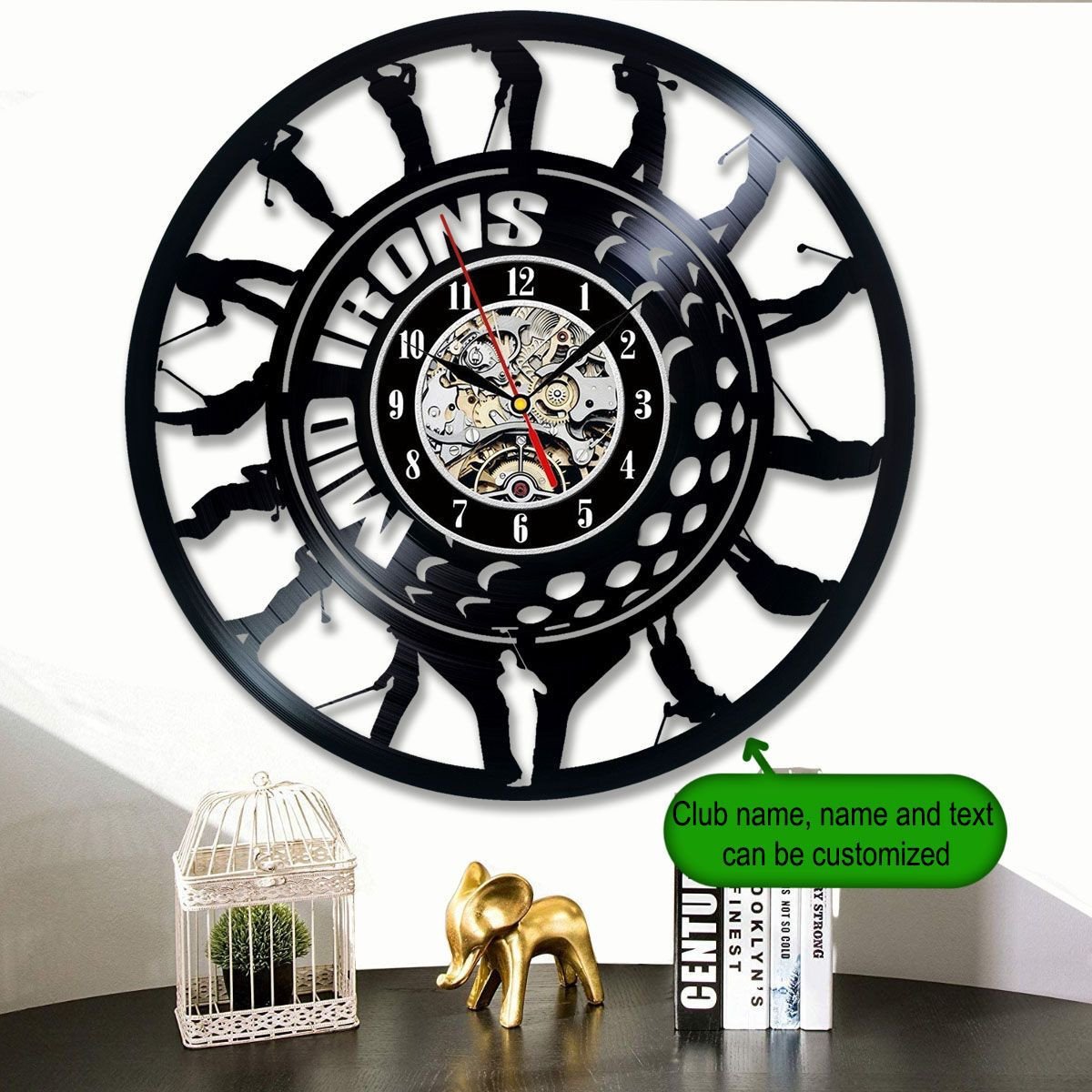 Custom Metal Golf Clock, Golf Wall Clock, Golf Decor, Gift For Golfer ...