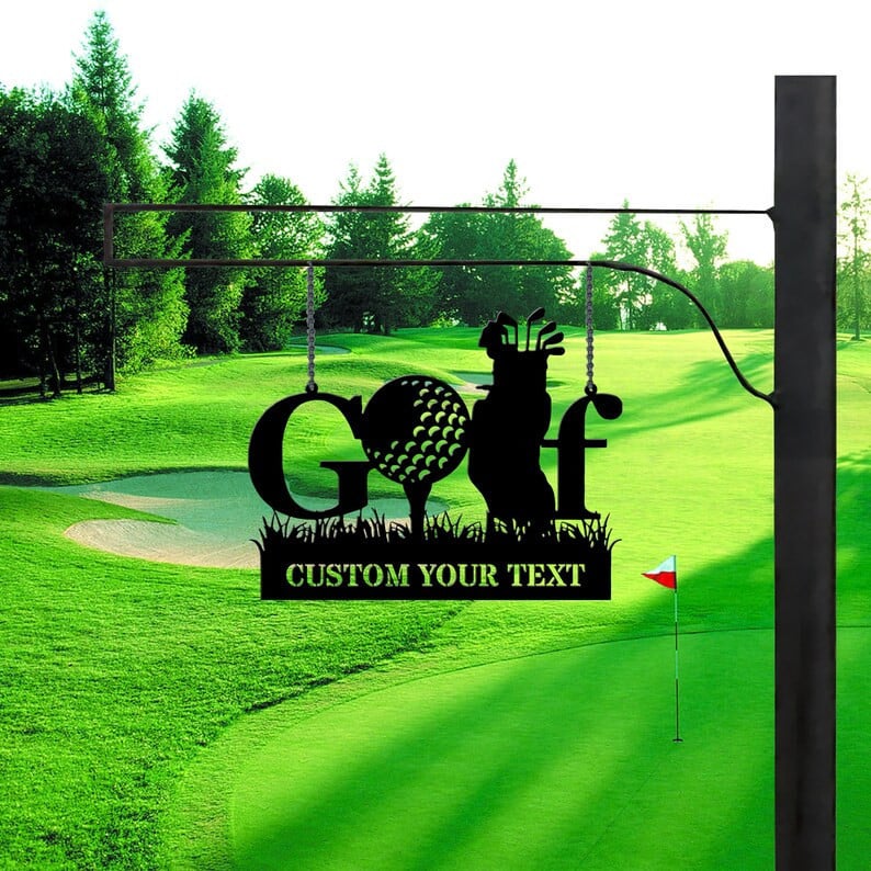 Custom Golf Club Name Metal Sign, Metal Name Sign, Metal Wall Art ...