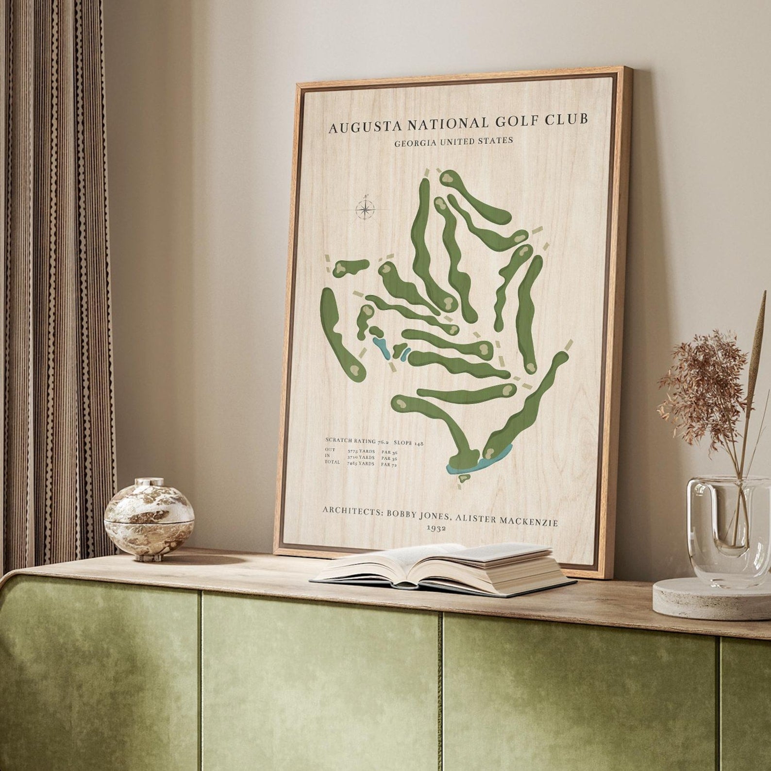 Augusta Golf Club Canvas, Gifts For Golf Lovers, Golf Decor – BirdieTee
