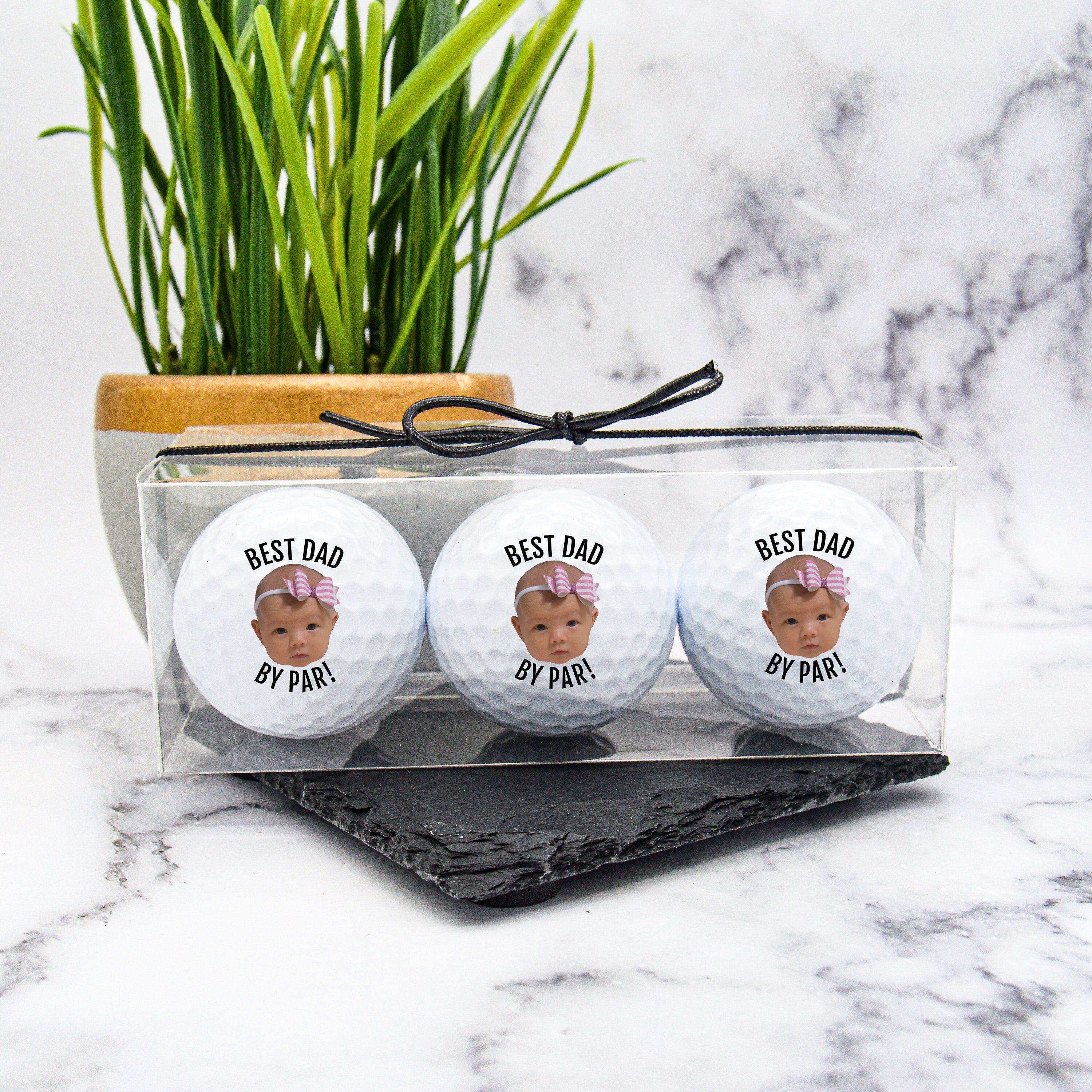 Best Dad By Par Custom Portrait Baby Face Golf Balls, Funny Golf Balls ...