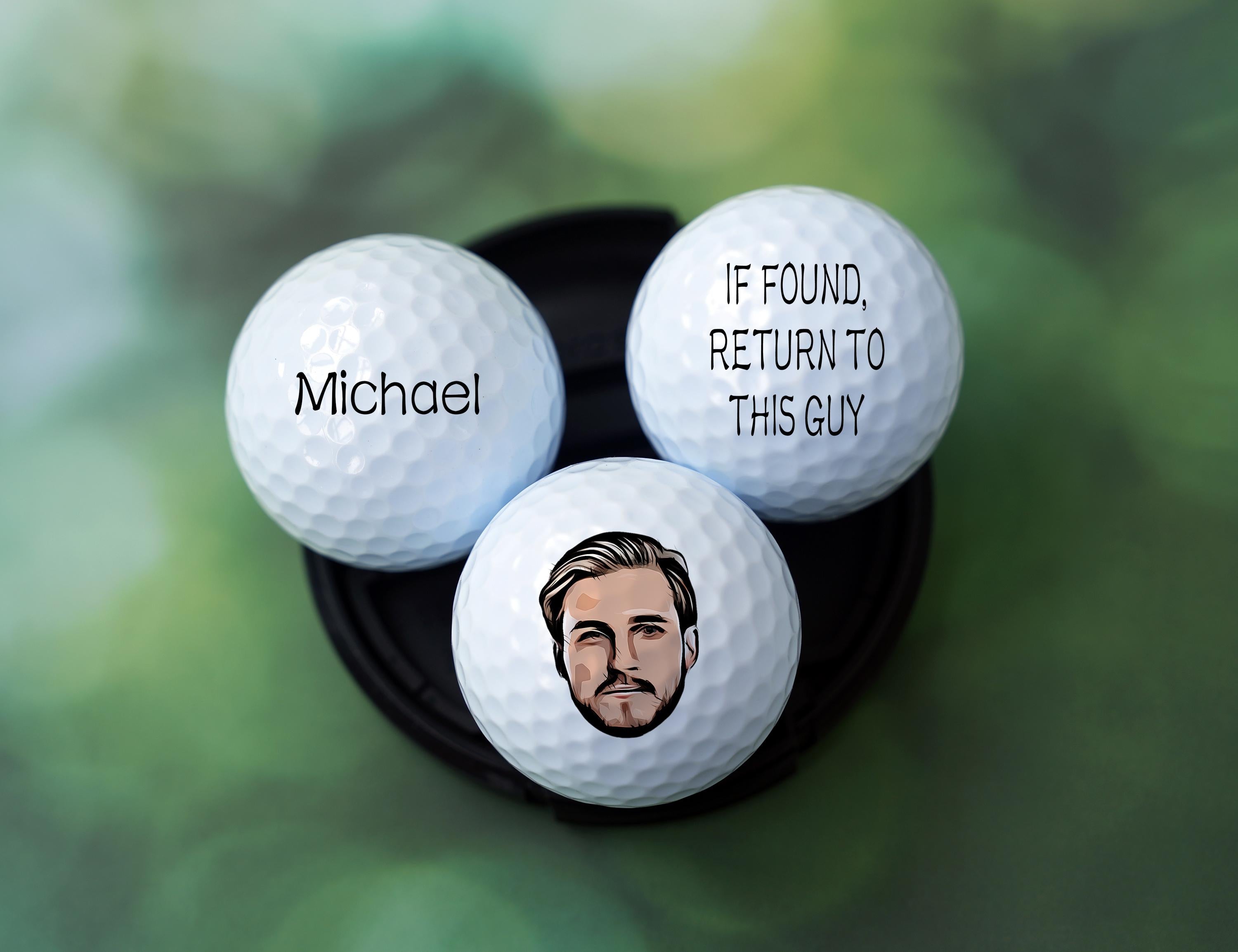If Found, Return To This Guy Custom Portrait Golf Balls, Funny Golf Ba ...