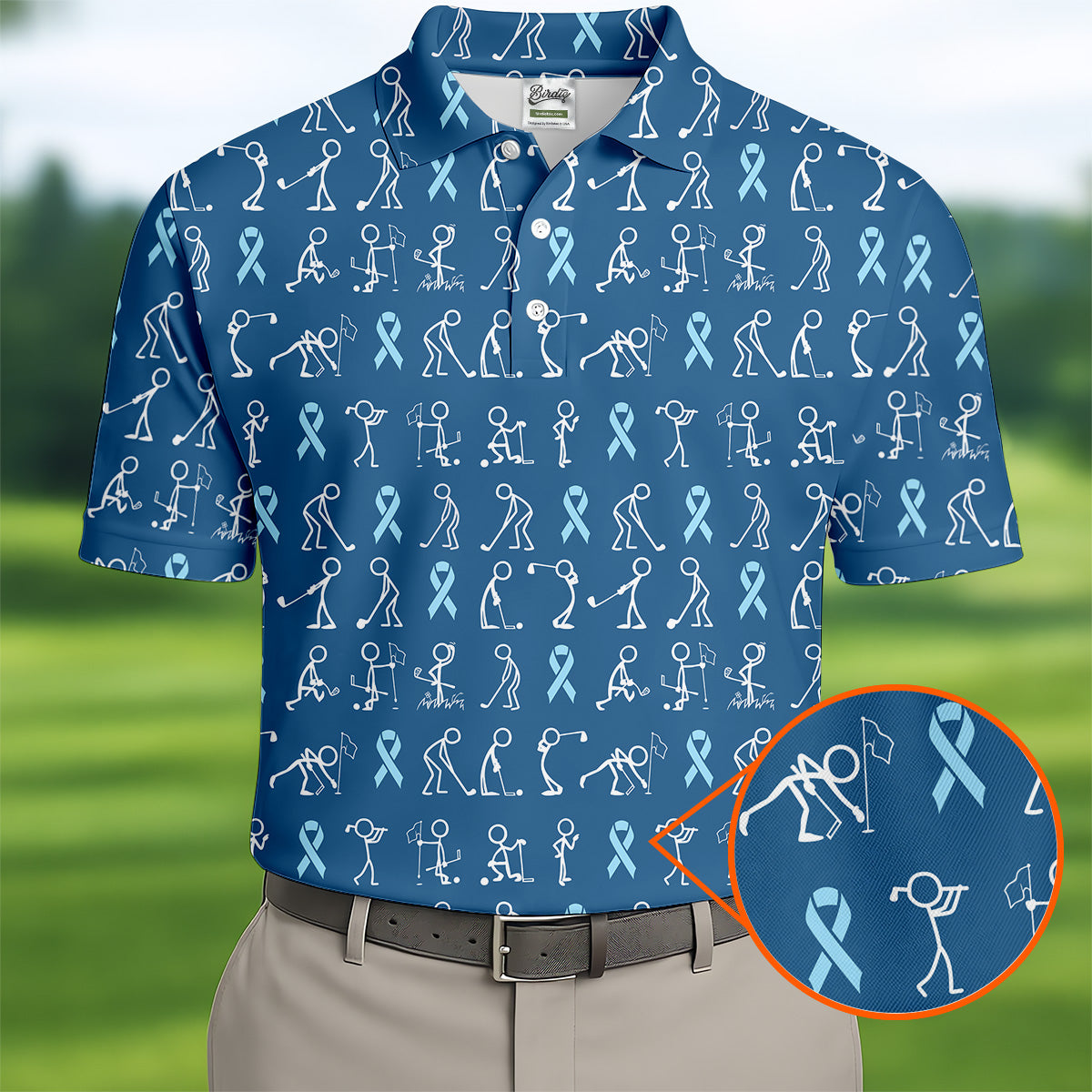 Prostate Cancer Blue Ribbon Stick Figure Shirt, Cancer Survivor Shirt ...